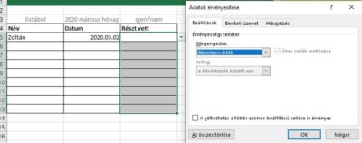 Excel legördülő lista készítése megoldással - Exceltanfolyam.info