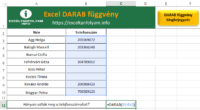 Excel DARAB függvény magyarázat és példák - Exceltanfolyam.info